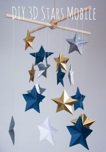 DIY 3D Star Mobile – Eclectic Spark