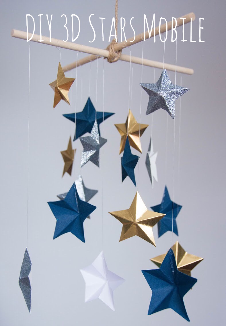 DIY 3D Star Mobile – Eclectic Spark
